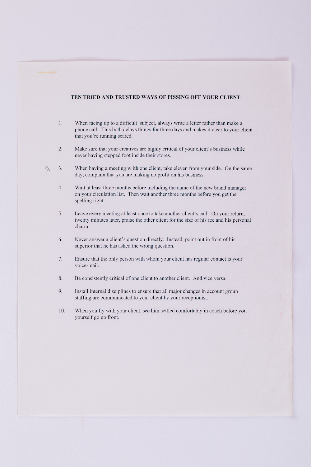 Ten tried and trusted